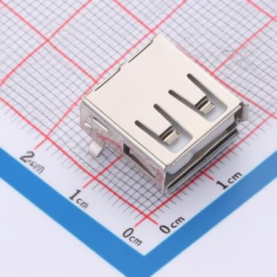 China Electrical connector HH HH-USB-DIP-004 featuring gold plating in mating area and tin on solder tails for sale