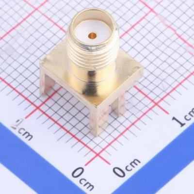China Irregular SMA Female Connector with Female Pin HJ Tech HJ-SMA076 Gold Plated Brass PCB Connector RoHS for sale