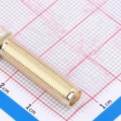 China High Durability SMA Female Connector Brass Gold Plated 50 Ohm Impedance HJ Tech 2LC15SF016 for PCB RF for sale