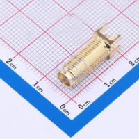 China Gold Plated SMA Jack Connector PCB Mount Brass Body White Insulator RoHS Certified HJ Tech HJ SMA354 for sale