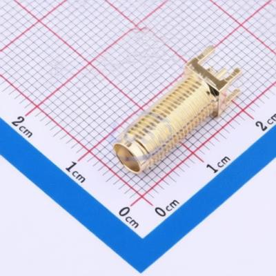China Gold Plated SMA Jack Connector PCB Mount Brass Body White Insulator RoHS Certified HJ Tech HJ SMA354 for sale