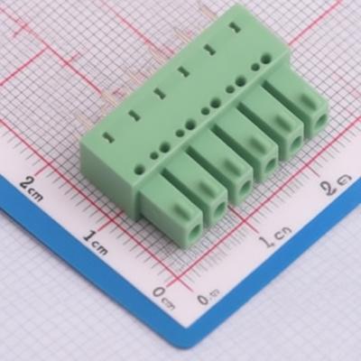 China Industrial electrical connector green pluggable female with straight pins JILN JL15EDGB-38106G01 for sale