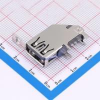 China USB 2.0 AF 90 Degree Side Insertion Connector HJ Tech 2LS00S0022 for PCB Layout Top View Applications for sale