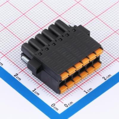 China 3.5mm pitch pluggable female connector with ears and reinforced strip designed JILN JL15EDGKNHM-35006B01 in 2 to 6 positions for sale