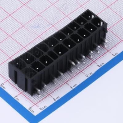 China electrical connection pluggable male connector JILN JL2EDGRHC 50810B01 right angle pin black housing for sale