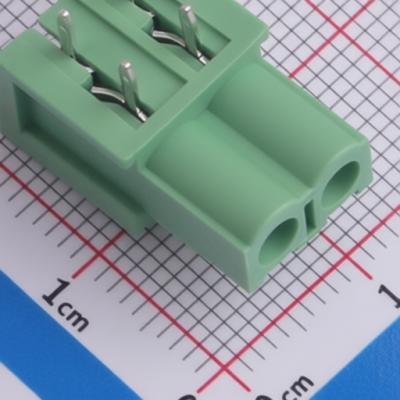 China Industrial Electrical Connector Plug-in Female Green Housing Right-angle Pins JILN JL2EDGA-50802G01 for sale