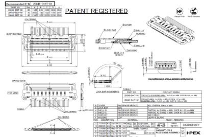 China Fully Shielded Micro Coaxial Connector with Mechanical Locking I PEX 20849 040E 01 Horizontal Mating for sale