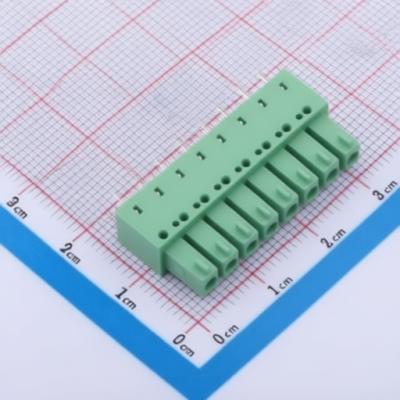 China Industrial green pluggable female connector straight pins JILN JL15EDGB-38108G01 connection solution for sale