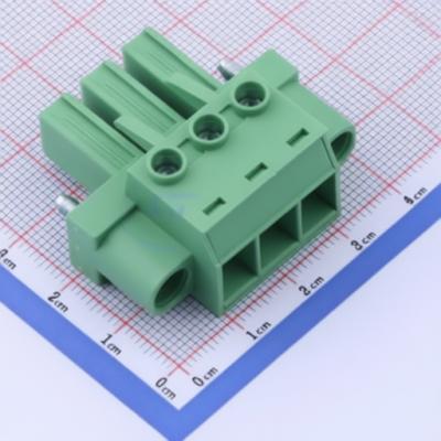 China Durable green plug in female connector featuring ears JILN JL5EDGKHM 76203G01 for secure connections for sale