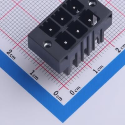 China Industrial electrical connector plug in male type with straight pins and ears JILN JL2EDGVHCM 50806B01 for sale