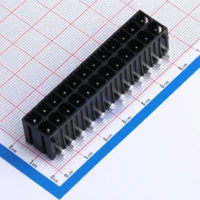 China plug in male connector JILN JL2EDGRHC 50812B01 with straight pins and locating pins black housing design for sale