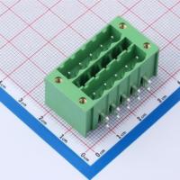 China Right angle pin plug in male connector with ears and green housing JILN JL2EDGKRHM 50805G01 industrial for sale