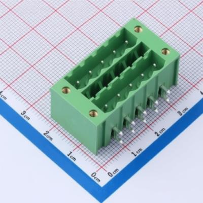China Right angle pin plug in male connector with ears and green housing JILN JL2EDGKRHM 50805G01 industrial for sale