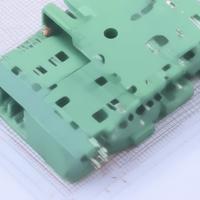 China Pluggable male connector with ears and green straight pins JILN JL5EDGVHM-76202G01 designed to ensure connection stability for sale