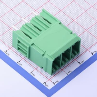China pluggable male connector green straight pins included model JILN JL5EDGVHC-76203G01 for industrial for sale