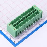 China Industrial green pluggable male connector with ear attachments and right angle pins JILN JL2EDGKRHM 50810G01 for sale