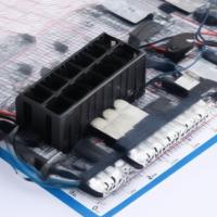 China Industrial black plug in male connector with locating posts right angle pins JILN JL2EDGRHC 50809B01 for sale