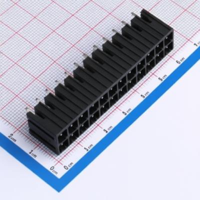 China Black plug in male connector 5.08mm pitch 2xNP straight pins JILN JL2EDGVHC 50812B01 series component for sale