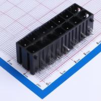 China Black pluggable male connector with right angle pins and locating posts industrial connector JILN JL2EDGRHC 50808B01 for sale
