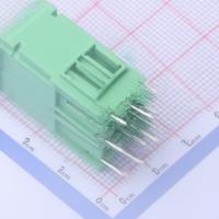 China Durable pluggable male connector JILN JL5EDGVHC-76202G01 with green straight pins ensuring secure connections for sale