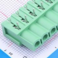 China Pluggable Female Connector JILN JL2EDGA 50805G01 with Green Housing and Right Angle Pin Configuration for sale