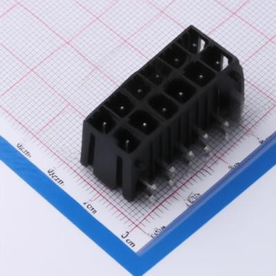 China JILN JL2EDGRHC 50806B01 pluggable male connector with black housing right angle pins locating pins for sale