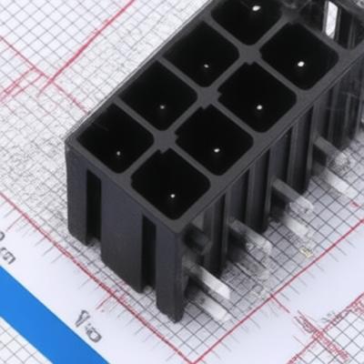 China plug in male connector featuring right angle pins locating pins and black housing JILN JL2EDGRHC 50805B01 for sale