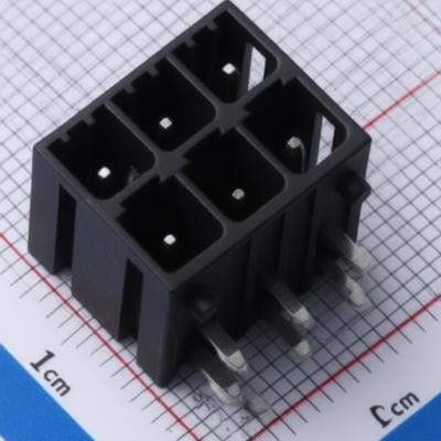 China Industrial black plug in male connector with bent pins and positioning posts JILN JL2EDGRHC 50803B01 for sale