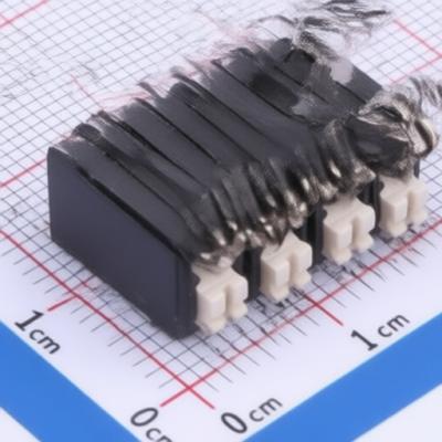 China JILN JL212R SMT 50004BP1 spring loaded surface mount connector with black finish and tube packaging for sale