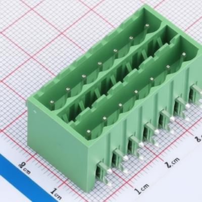 China industrial plug in male connector green color right angle pins closed end JILN JL2EDGKRCH 50807G01 for sale