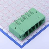 China Pluggable male connector with ears and green bent pins JILN JL5EDGRHM-76205G01 offering industrial connections for sale