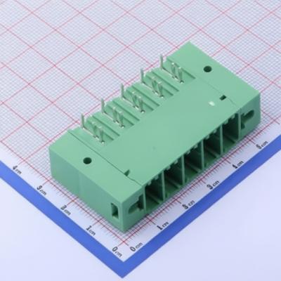 China Pluggable male connector with ears and green bent pins JILN JL5EDGRHM-76205G01 offering industrial connections for sale
