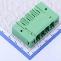 China Industrial connector pluggable male type with ears and green straight pins JILN JL5EDGVHM-76204G01 for sale