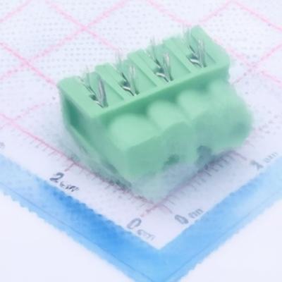 China Durable industrial plug-in female connector with green housing and right-angle pins JILN JL2EDGA-50804G01 for sale