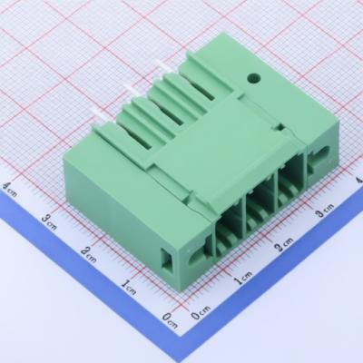 China industrial pluggable male connector with ears and green straight pins JILN JL5EDGVHM-76203G01 model for sale