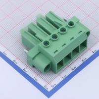 China JILN JL5EDGKHM 76204G01 green plug in female connector with ears providing secure industrial connection for sale