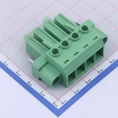China JILN JL5EDGKHM 76204G01 green plug in female connector with ears providing secure industrial connection for sale
