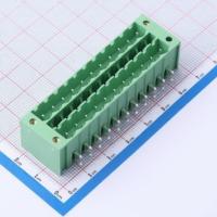 China Green housing plug in male connector with right angle pins and ear tabs model JILN JL2EDGKRHM 50811G01 for sale