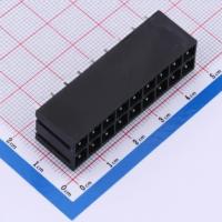 China Plug in male connector with straight pins black color JILN JL2EDGVHC 50809B01 5.08mm pitch 2xNP configuration for sale