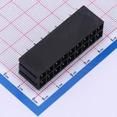 China Plug in male connector with straight pins black color JILN JL2EDGVHC 50809B01 5.08mm pitch 2xNP configuration for sale