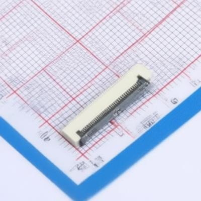 China JUSHUO AFD01 S32FCA 00 Flip Type Connector 0.5mm Pitch H2.0 Height Featuring Type D Large Solder Tab for sale
