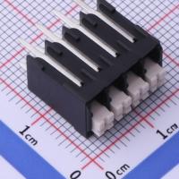 China Dual row spring loaded straight pin connector with 35mm pitch black color JILN JL212V 35004B01 model for sale
