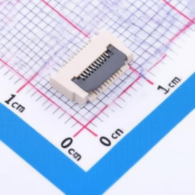 China Flip top FPC FFC connector locking type 0.5mm pitch JUSHUO AFC06-S10FIA-00 H2.0 height for electronic for sale
