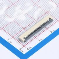 China FPC Connector with 05mm Pitch and Large Solder Tabs JUSHUO AFD01-S42FCA-00 Clamshell Bottom Contact for sale