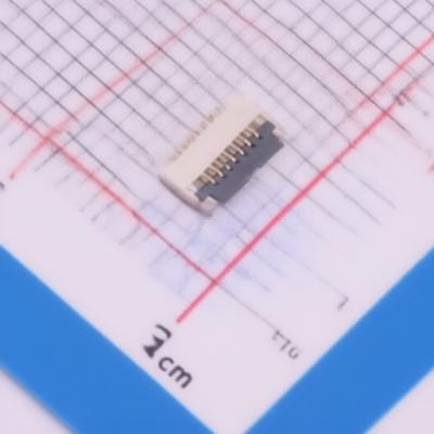 China Low Profile Right Angle SMT FPC Connector 05 Millimeter Pitch Flip Cover Actuator JUSHUO AFH05-S07FIA-1H for sale