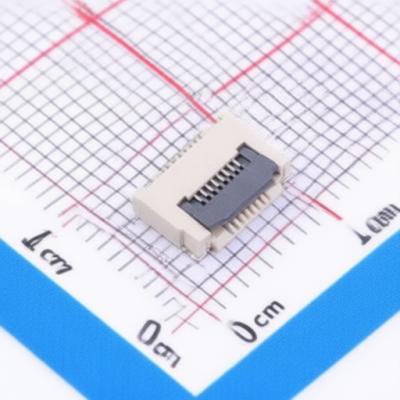China FPC FFC Flat Cable Connector with Flip Top Lock JUSHUO AFC06-S08FIA-00 0.5mm Pitch Connector Series for sale