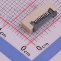 China FPC Connector 0.5mm Pitch Flip Cover Bottom Contact Large Solder Tabs 2.0mm Height JUSHUO AFD01-S12FCA-00 for sale
