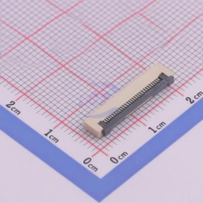 China FPC Connector Bottom Termination 0.5mm Pitch Flip Cover Large Solder Tabs JUSHUO AFD01-S29FCA-00 for Electronics for sale
