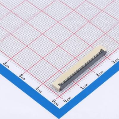 China 0.5mm Pitch Flip Type Connector Featuring Type D Large Solder Tab JUSHUO AFD01-S50FCC-00 for PC Board for sale