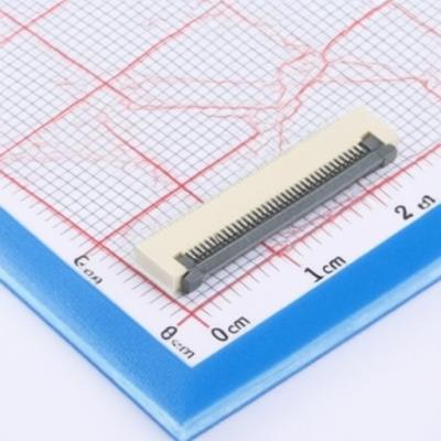 China 0.5mm Pitch Flip Cover FPC Connector with Large Solder Tabs JUSHUO AFD01-S34FCA-00 Bottom Contact Type for sale